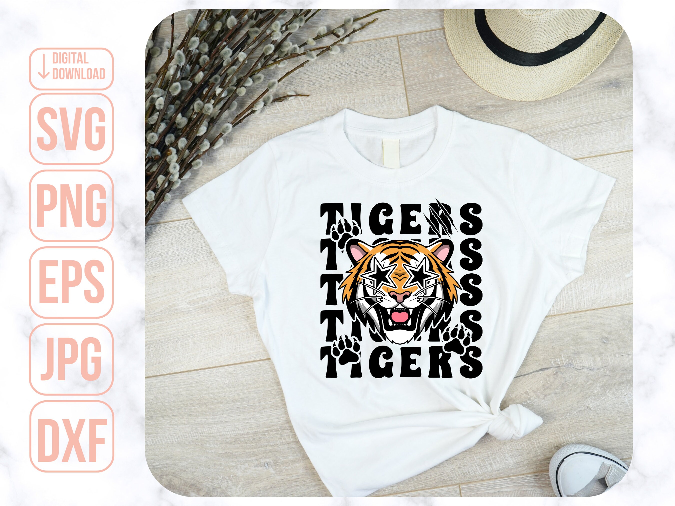 Tiger Mascot Svg Tigers Cheer Tiger School Svg Tigers Png - Etsy
