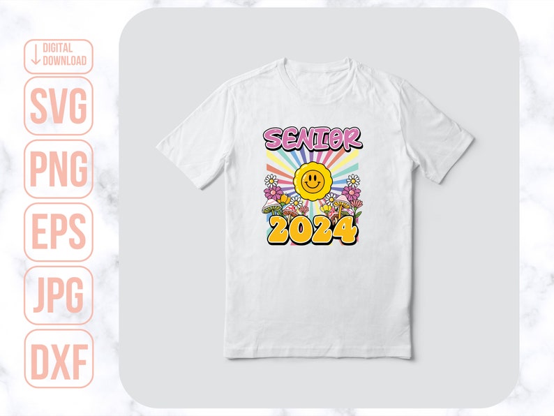 Senior Class Svg Retro Groovy Girl Class of 2024 Svg - Etsy