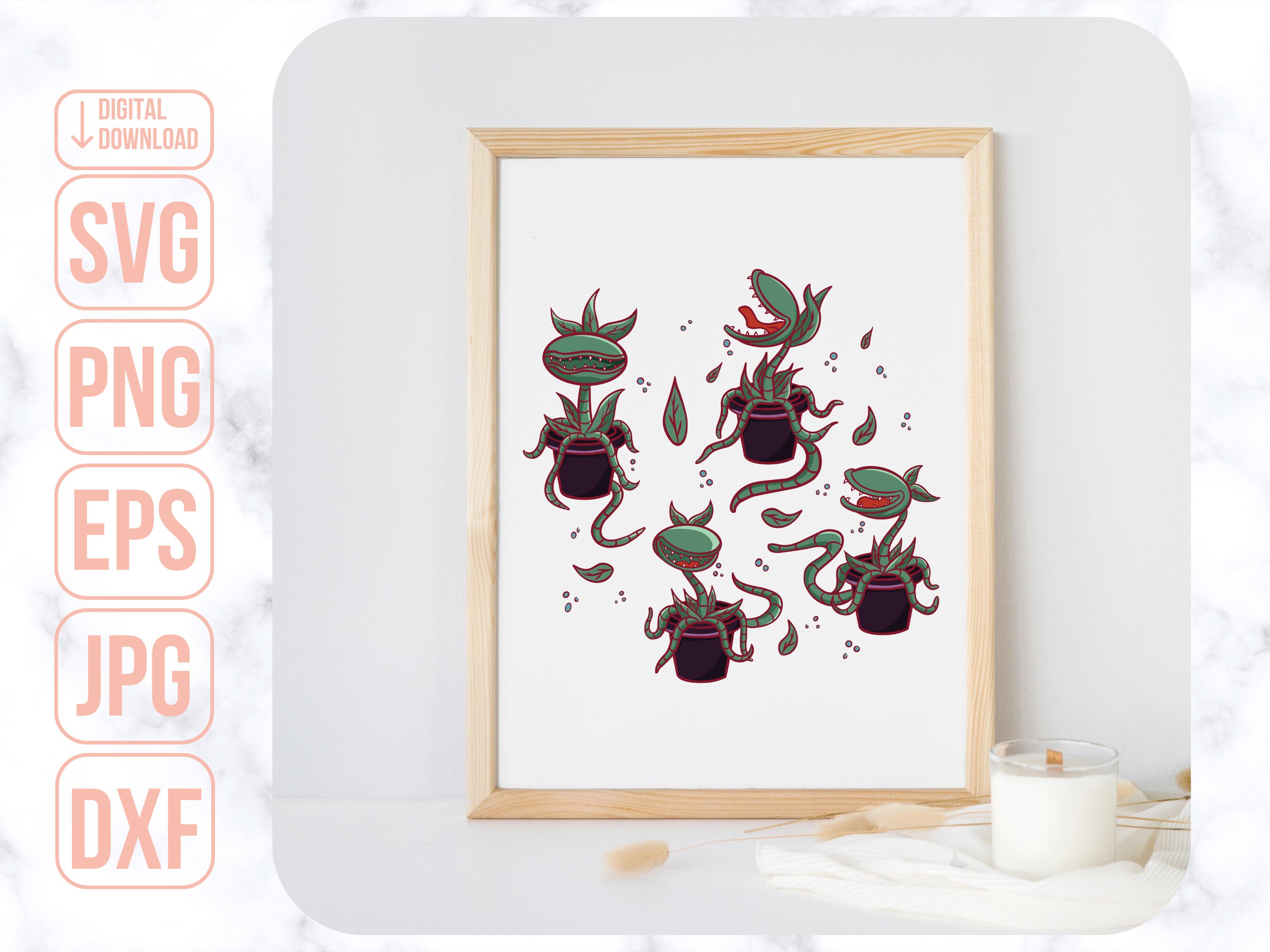 Venus Flytrap Svg Halloween Decor Monster Plant Plant - Etsy