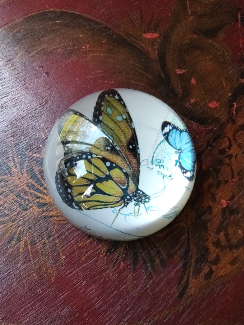 Monarch Butterfly Crystal Dome Paperweight - Etsy