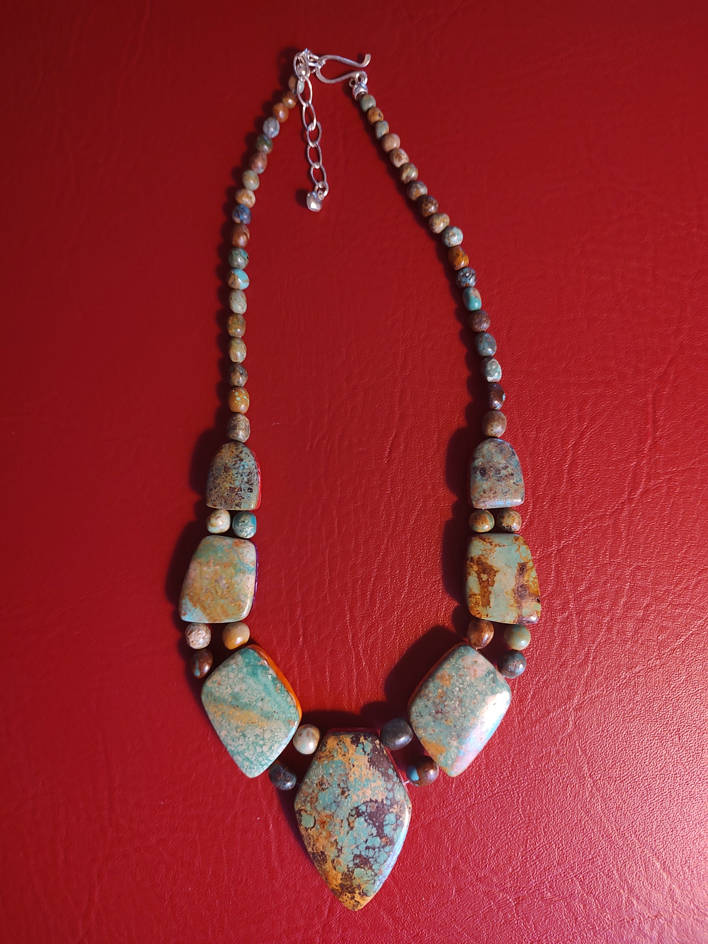 Vintage Spiny Oyster and Turquoise Reversible Double Sided Necklace by ...