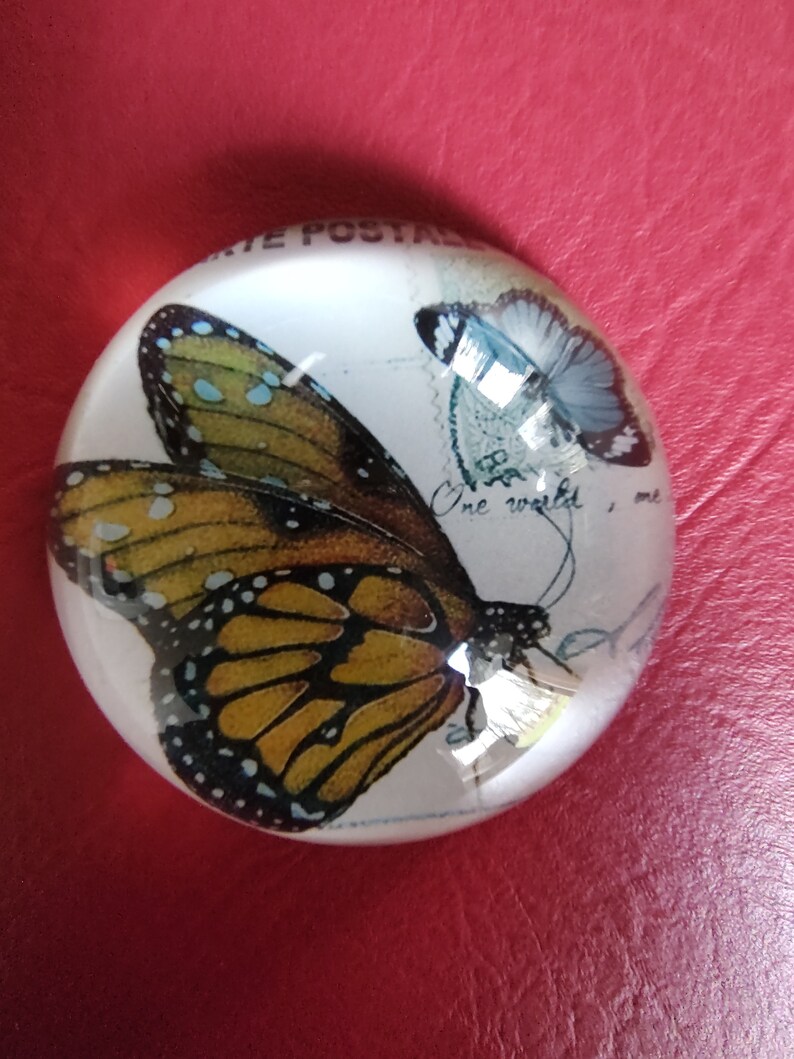 Monarch Butterfly Crystal Dome Paperweight - Etsy