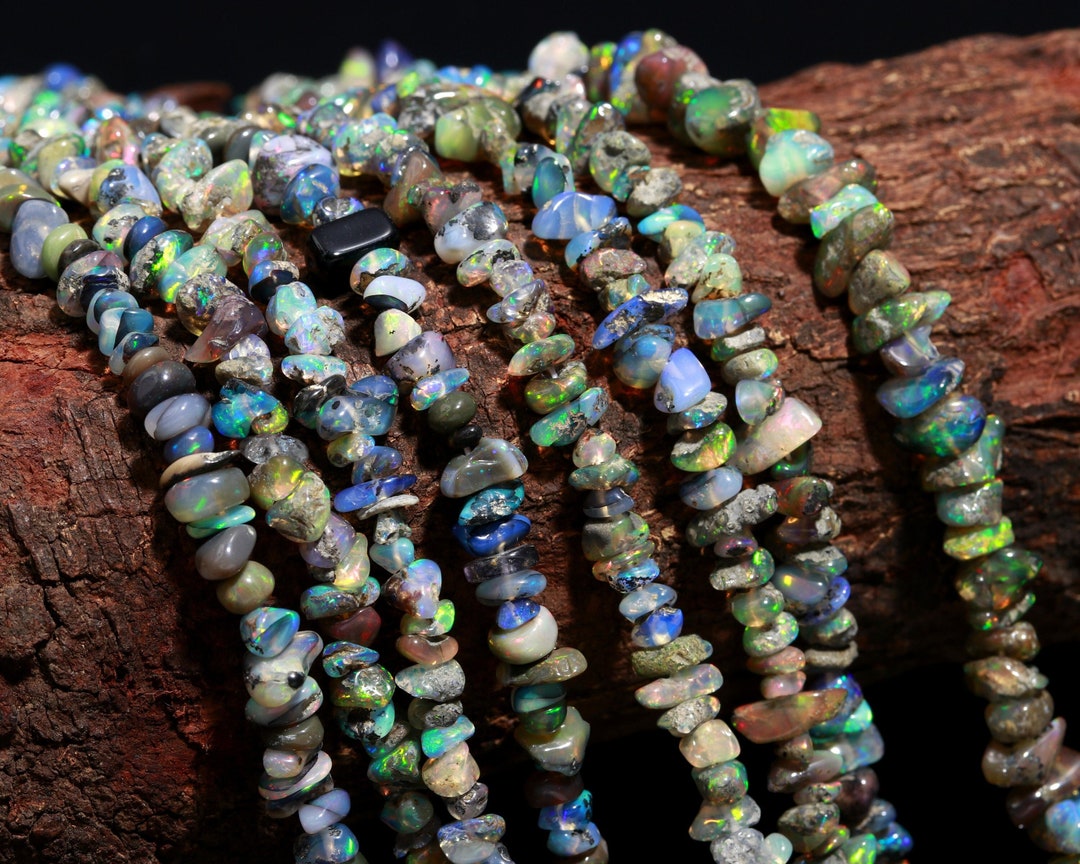 AAA Quality Welo Opal Rough Raw Beads Strand, Multi Fire Opal Beads ...