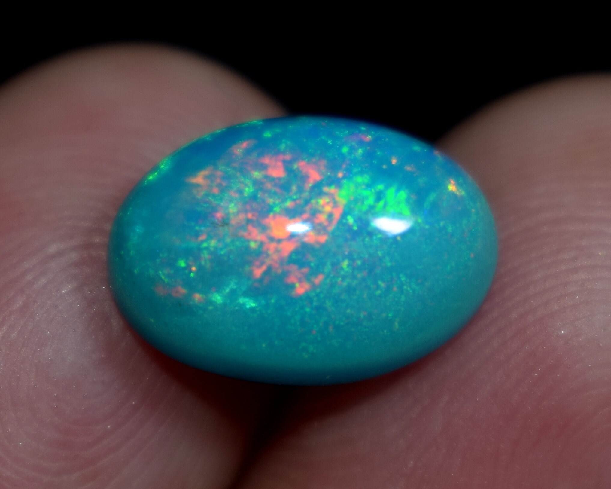 2 Carat Exclusive Blue Ethiopian Opal Gemstone Oval Shape Oval | Etsy