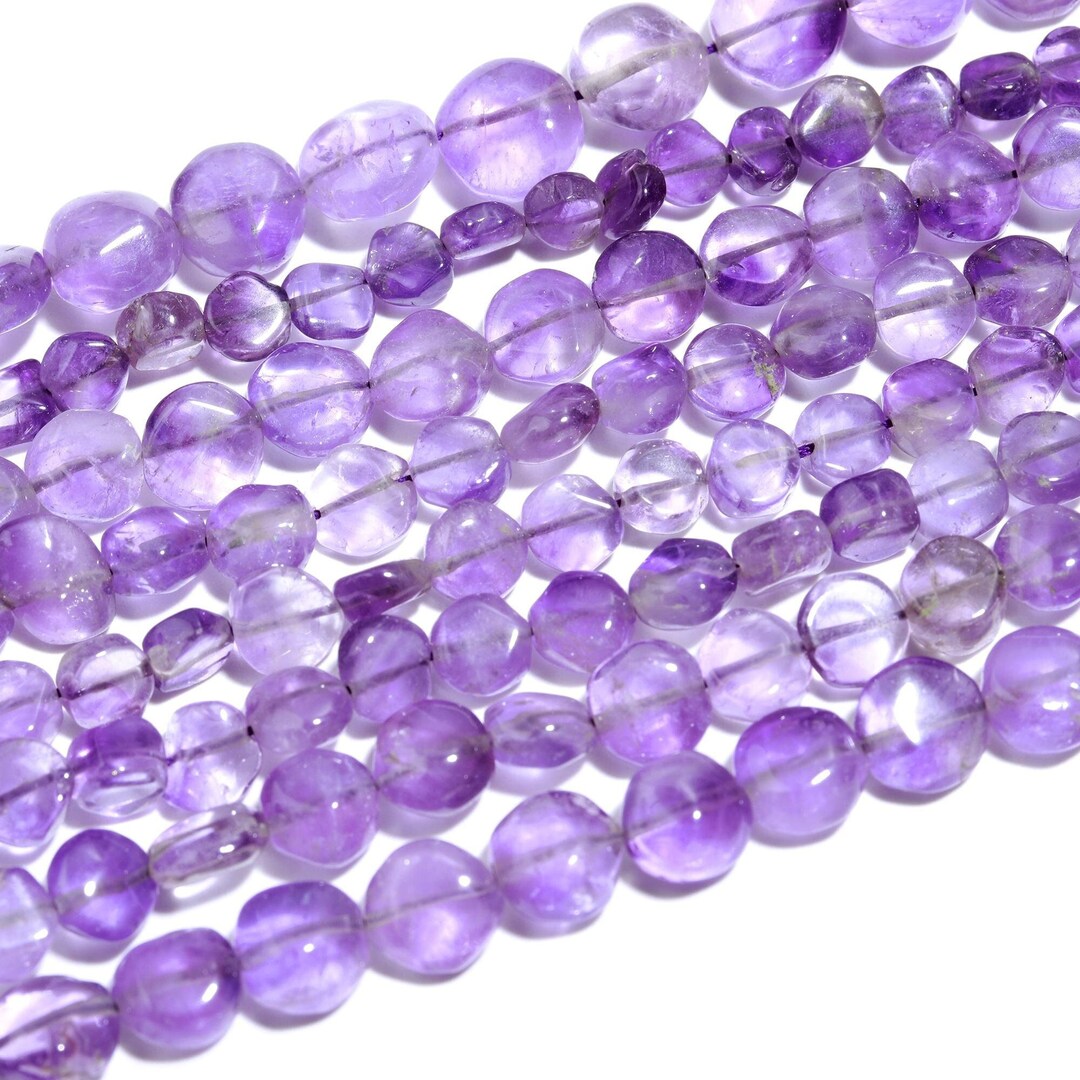 6-7 MM, AAA Quality Amethyst Smooth Coin Beads Jewelry Designing. - Etsy