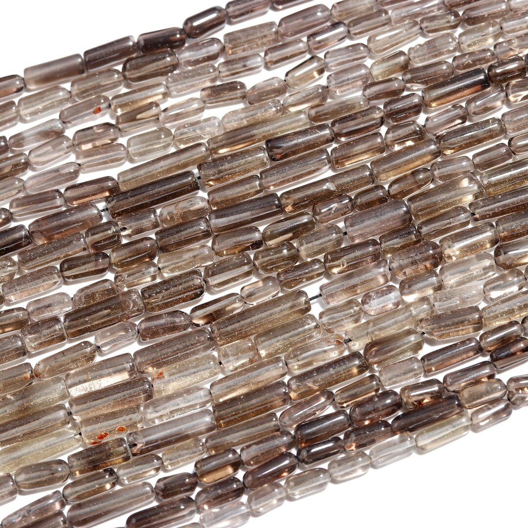 Natural Smoky Quartz Drill Pipe Beads, Smoky Quartz Pipe Beads for ...