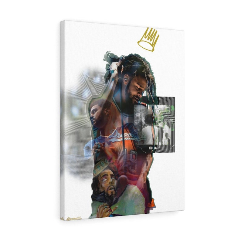 J Cole Canvas Art Work Custom Hip Hop Rap Pop Rnb Music Artwork Wall ...
