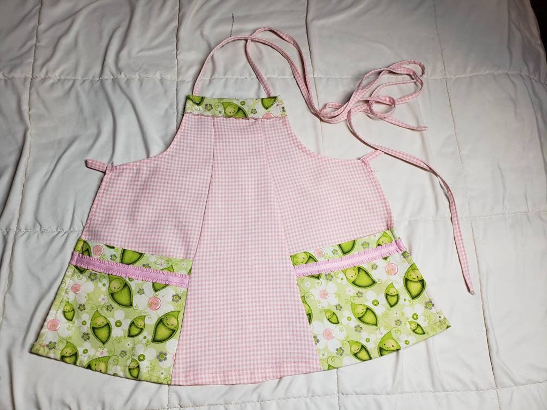 Pink and Green Apron Child's Size X Small - Etsy