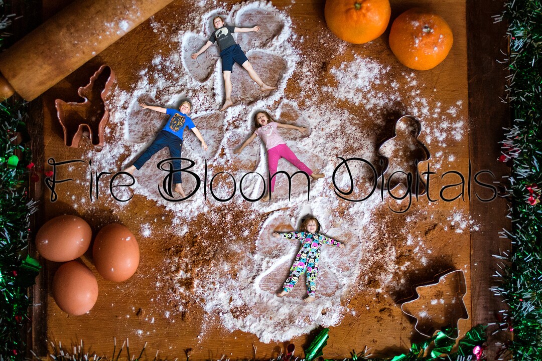 Flour Angels Digital Background Pack (1-4 Kids) - Etsy