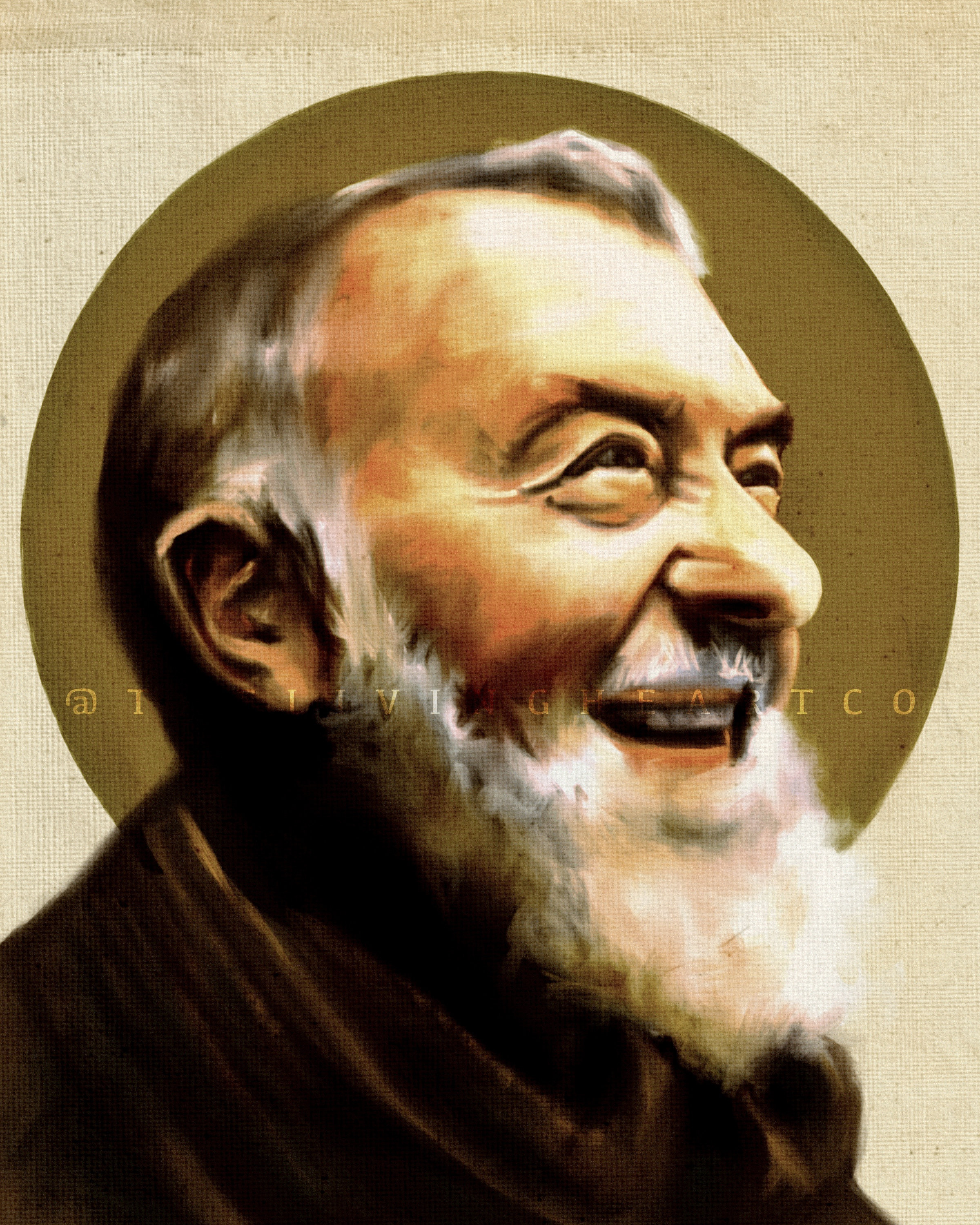 Saint Pio De Pietrelcina Portrait | Catholic Fine Art Print | Padre Pio ...