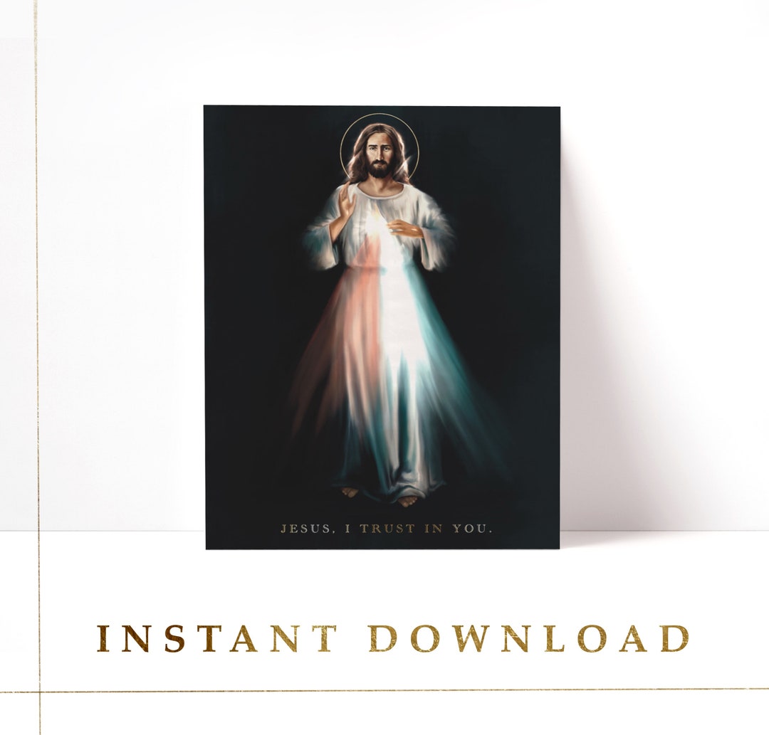 Divine Mercy Printable Art | Print at Home Catholic Art - Etsy