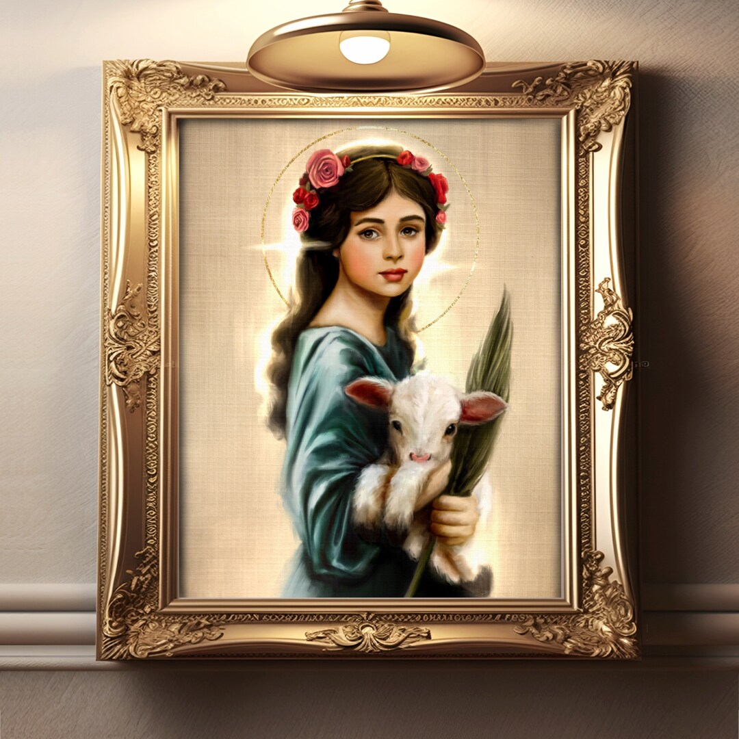 Saint Agnes of Rome | Catholic Fine Art Print | St. Agnes Print | Saint ...