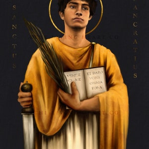 St. Pancratius | St. Pancras of Rome Fine Art Print | Catholic Art ...