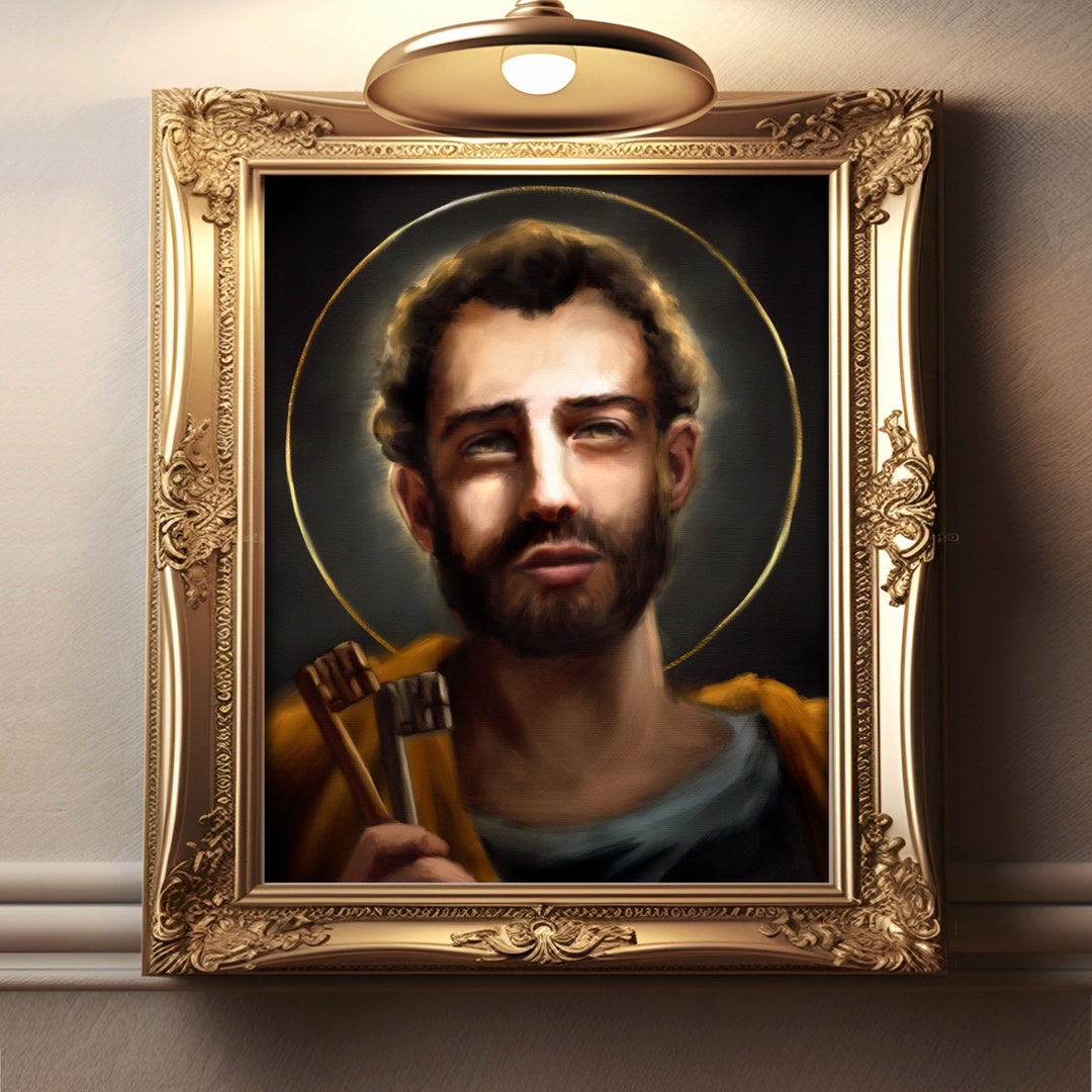 Young St. Peter Catholic Art Print | Catholic Art | Saint Peter Art ...