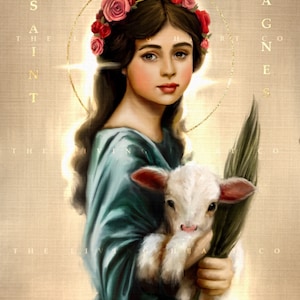 Saint Agnes of Rome | Catholic Fine Art Print | St. Agnes Print | Saint ...