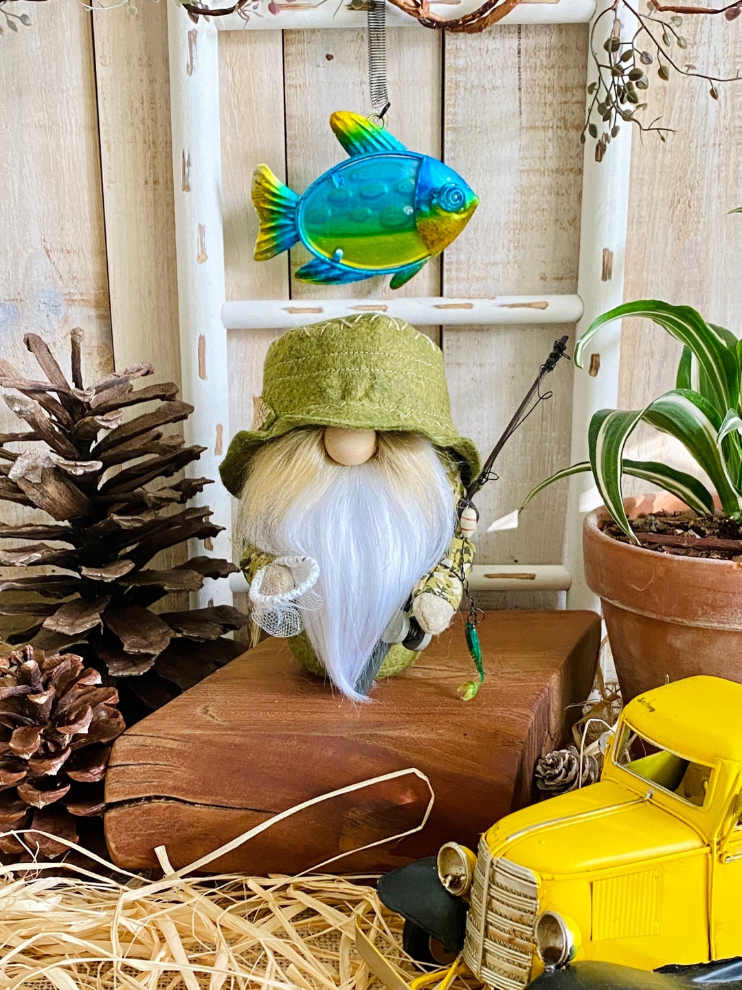 Fisherman Gnome, Gone Fishing, Fathers Day, Outdoorsman, Nature ...