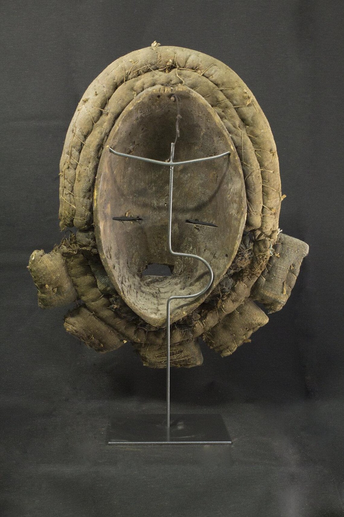 Dan Tribal Mask With Decorations in Fabric, Shells, Fibers - Ivory ...