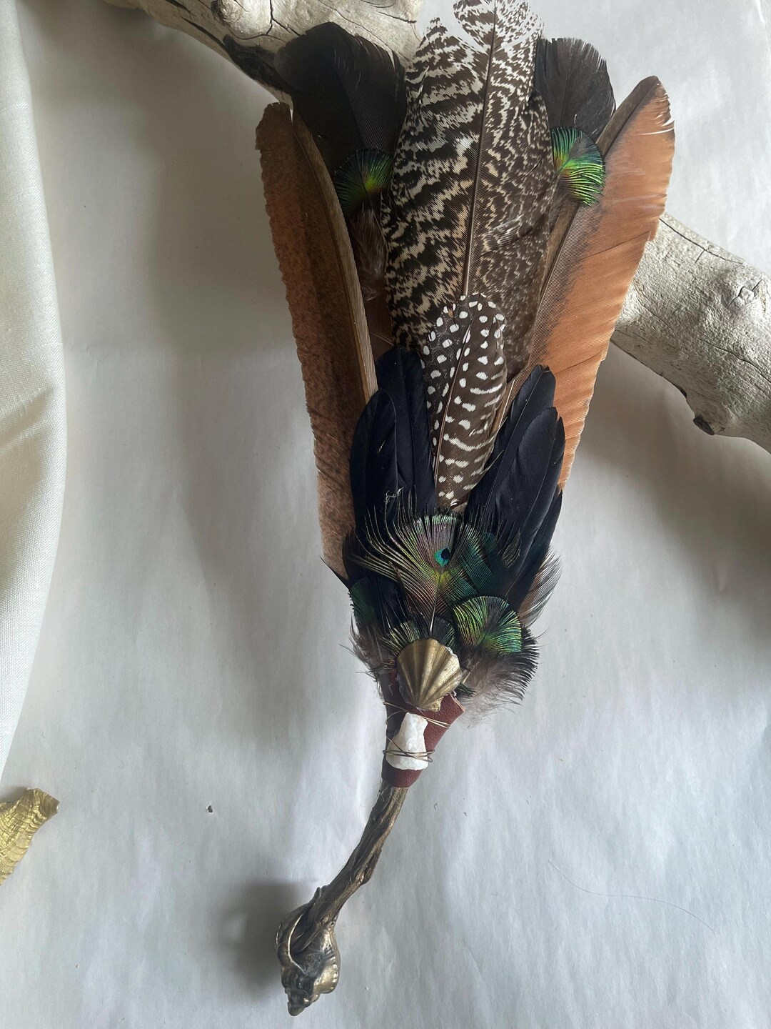 Ritual Feather Fan Smudging Featherfan Spiritual Gift Ritual Vulture ...