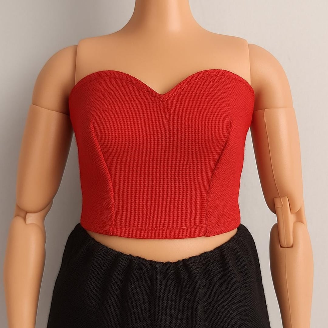 Strapless Sweetheart Top for Curvy Dolls – Available in Multiple Colors ...