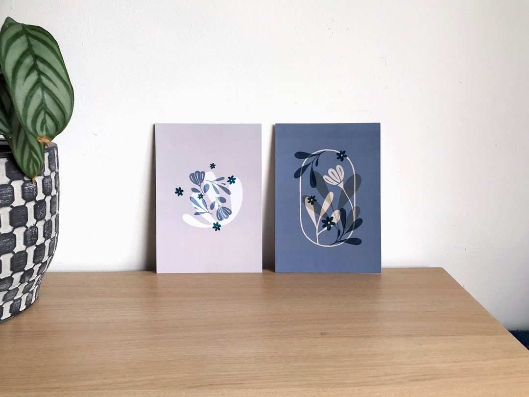 SPRING / GWANWYN Series - Abstract Print- 2 Designs - Recycled Paper ...