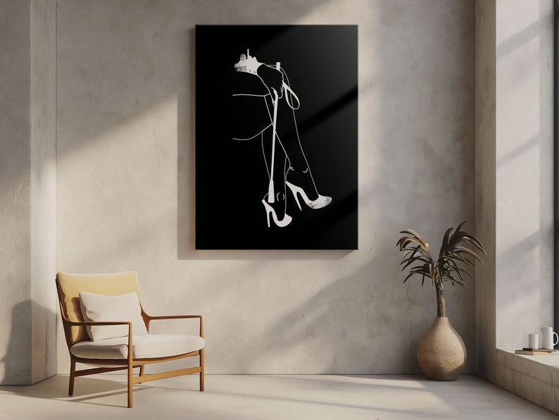 Bdsm Wall Art Print Bondage Minimalist Line Art Home Decor Kinky