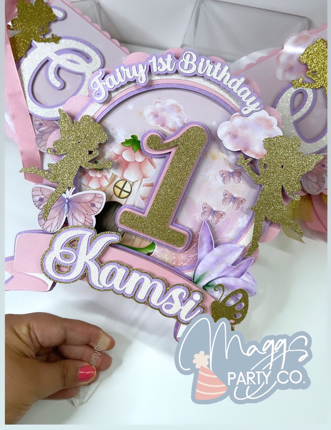 Fairy 1st Birthday Cake Topper, Enchanted Cake Topper, Fairy Party ...