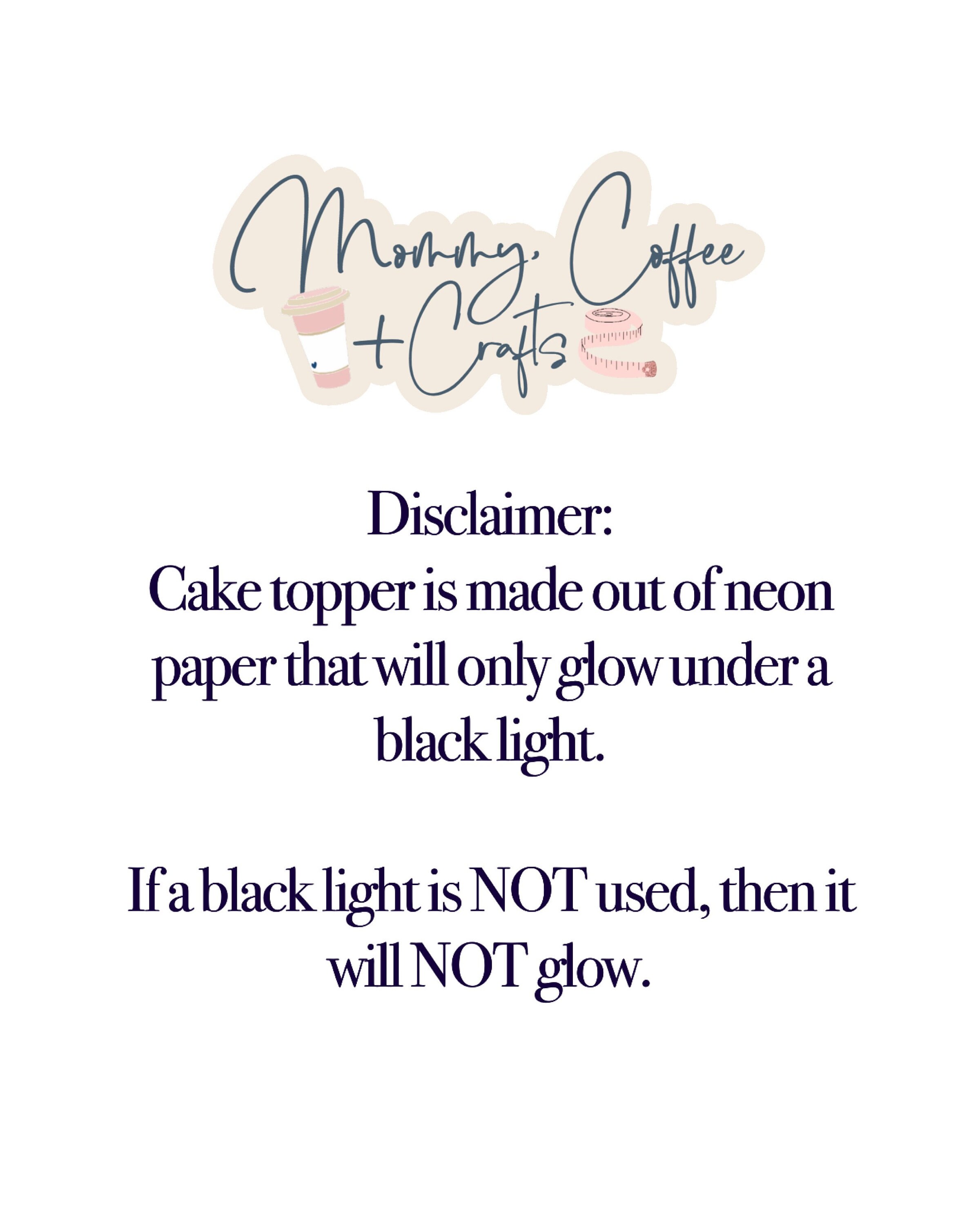 Glow Party Cake Topper Personalized Cake Topper Glow Party - Etsy