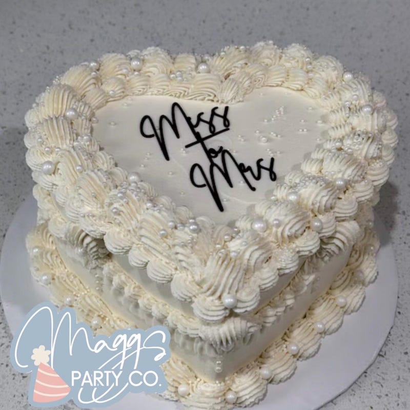 Heart Cake Topper - Etsy