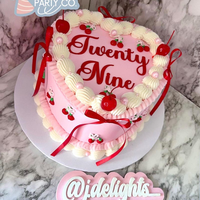 Heart Cake Topper - Etsy