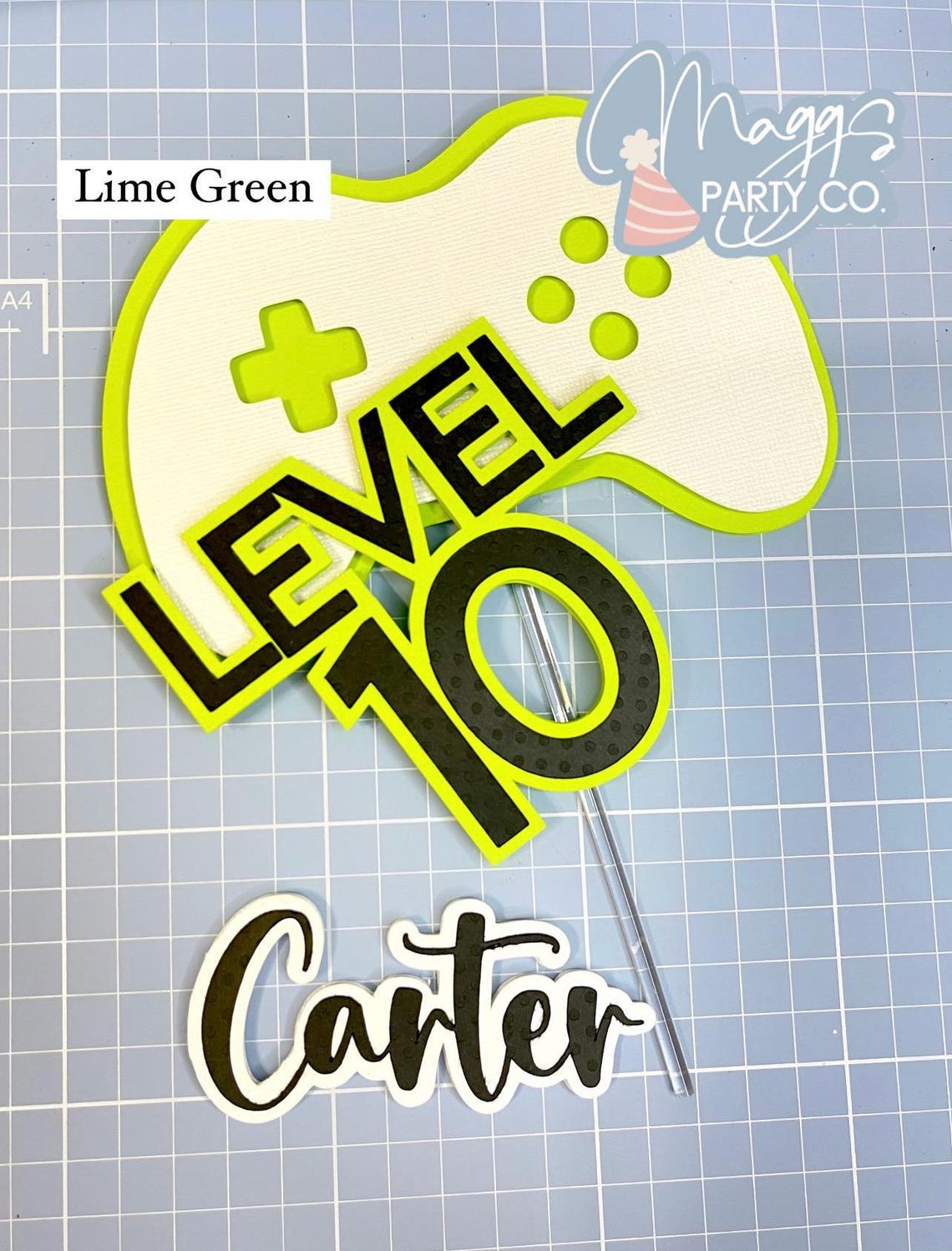 Gaming Cake Topper Set, Cardstock Cake Topper, Level 10 Cake Topper ...
