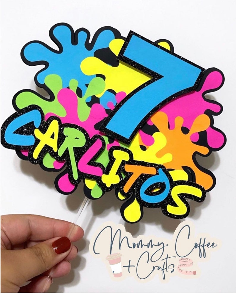Glow Party Cake Topper Personalized Cake Topper Glow Party - Etsy