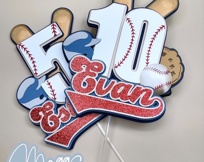 Baseball Cake Topper, Baseball Birthday Cake Topper, Rookie of the Year ...