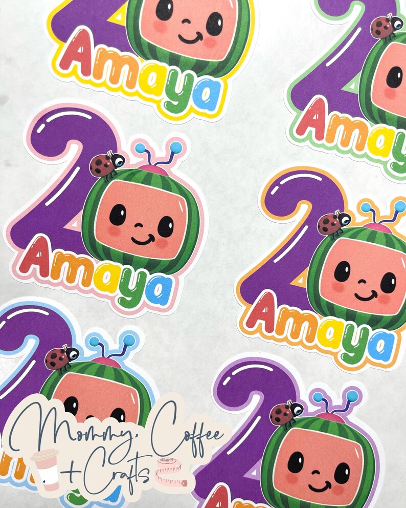 Cocomelon Stickers 6 Ct. Approx. 3 In. Party Favor - Etsy
