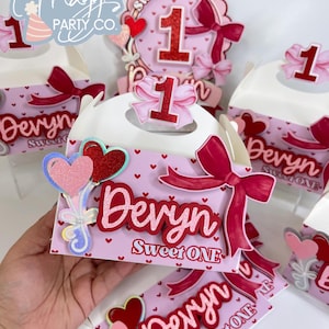 Valentines Sweet ONE Cake Topper, TWO Sweet Birthday, Valentines First ...