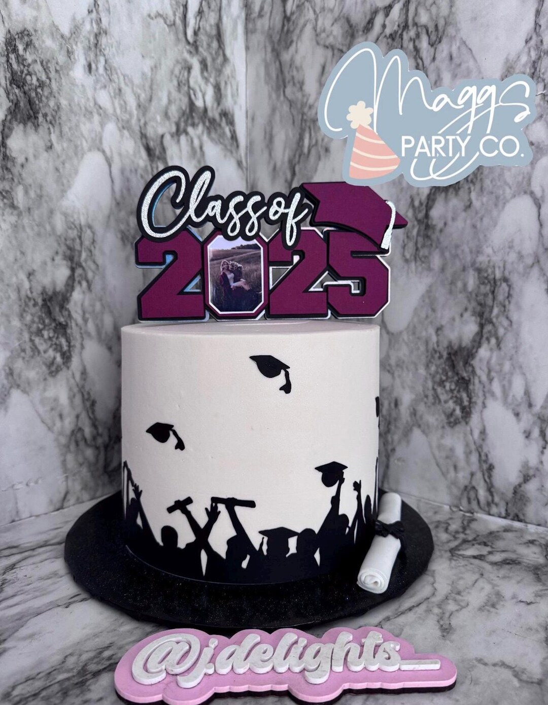 Graduation Cake Topper, Personalized Graduation Cake Topper, Class of ...