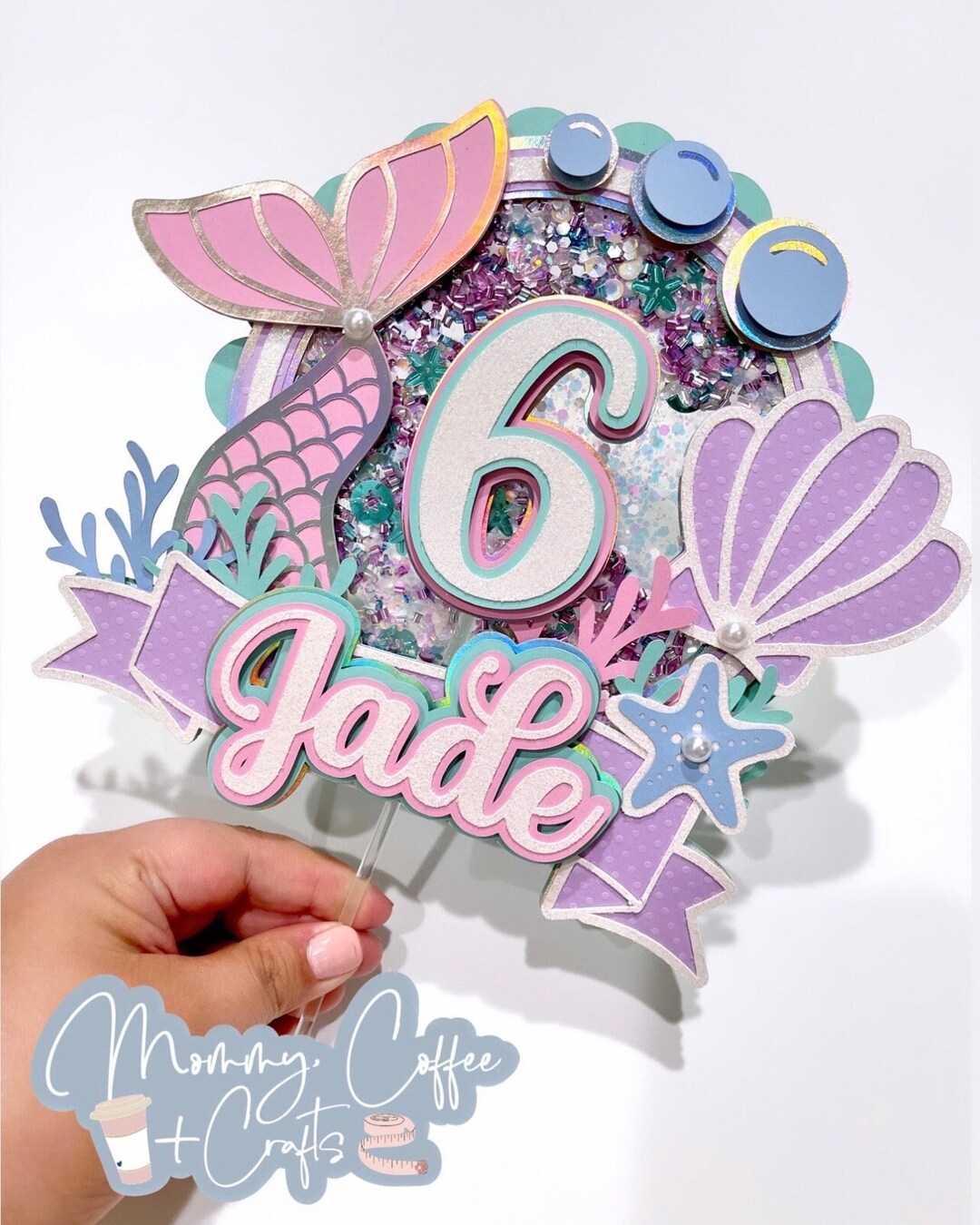 Mermaid Cake Topper, Mermaid Cake Topper, Mermaid Party Supplies ...