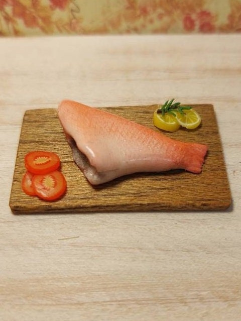 Miniature Fresh Red Fish Scale 1:12, Miniature Food for Dollhouse - Etsy