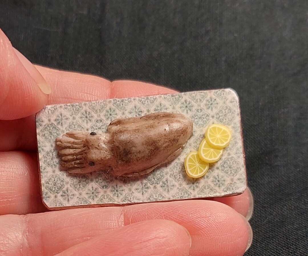 Miniature Fresh Cuttlefish Scale 1:12, Miniature Food for Dollhouse - Etsy