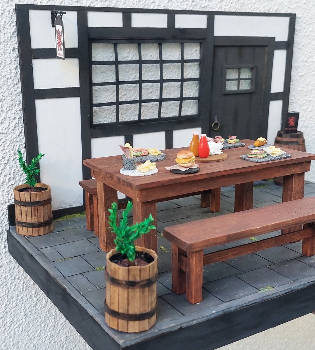 Pub Terrace Scale 1:12 Realistic Diorama - Etsy