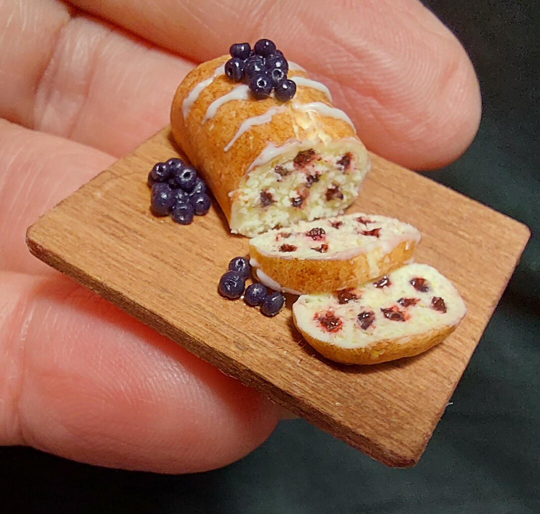 Miniature Blueberry Cake Scale 1:12, Miniature Food for Dollhouses - Etsy