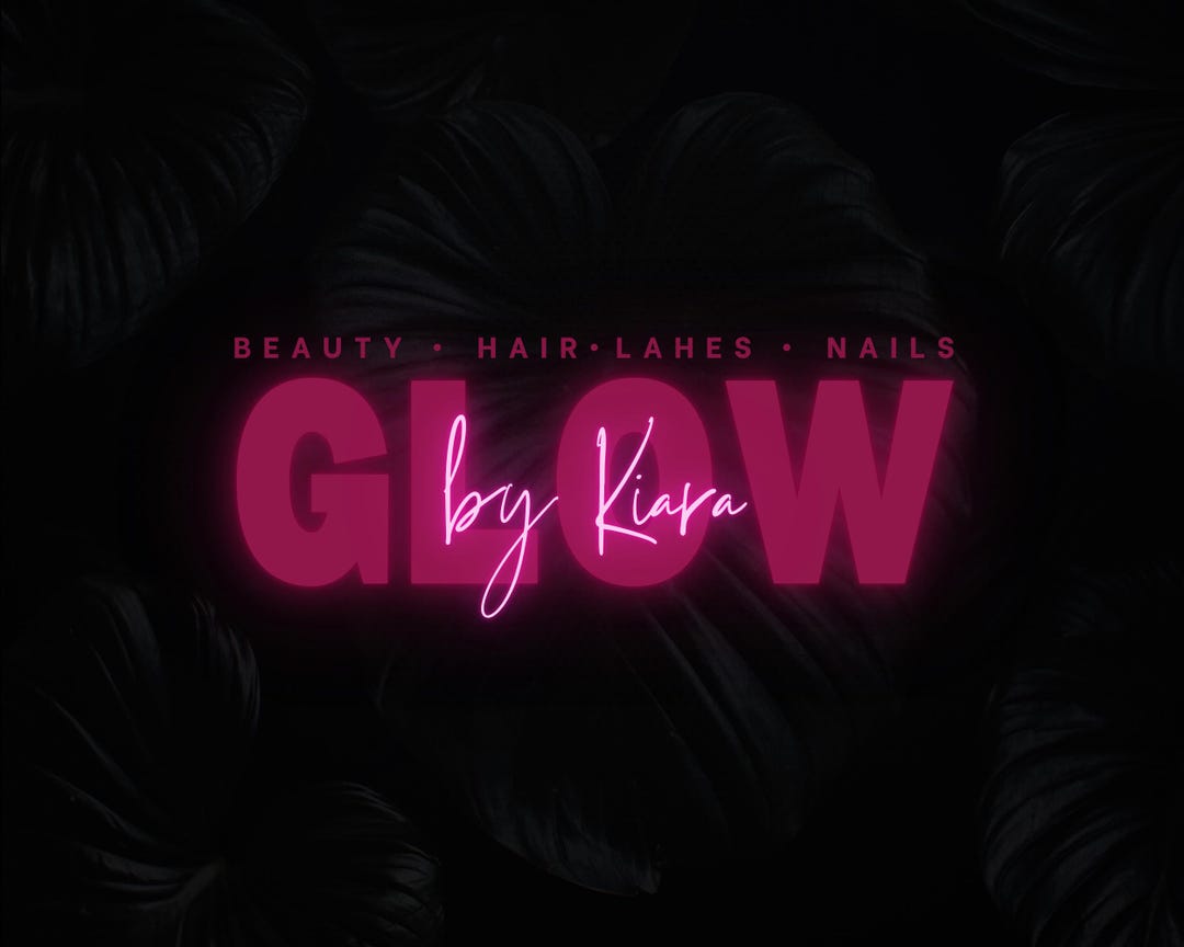 Neon Pink Beauty Bar Logo - DIY Beauty Bar Logo - Canva Logo Template ...
