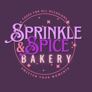 Premade Pink Bakery Logo Template - DIY Baker Logo Canva Template - Etsy