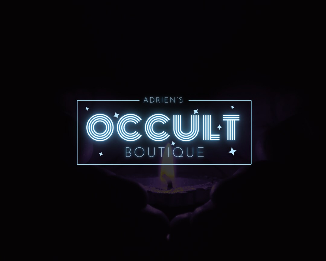 DIY Blue Occult Shop Logo - Editable Occult Business Logo - Etsy