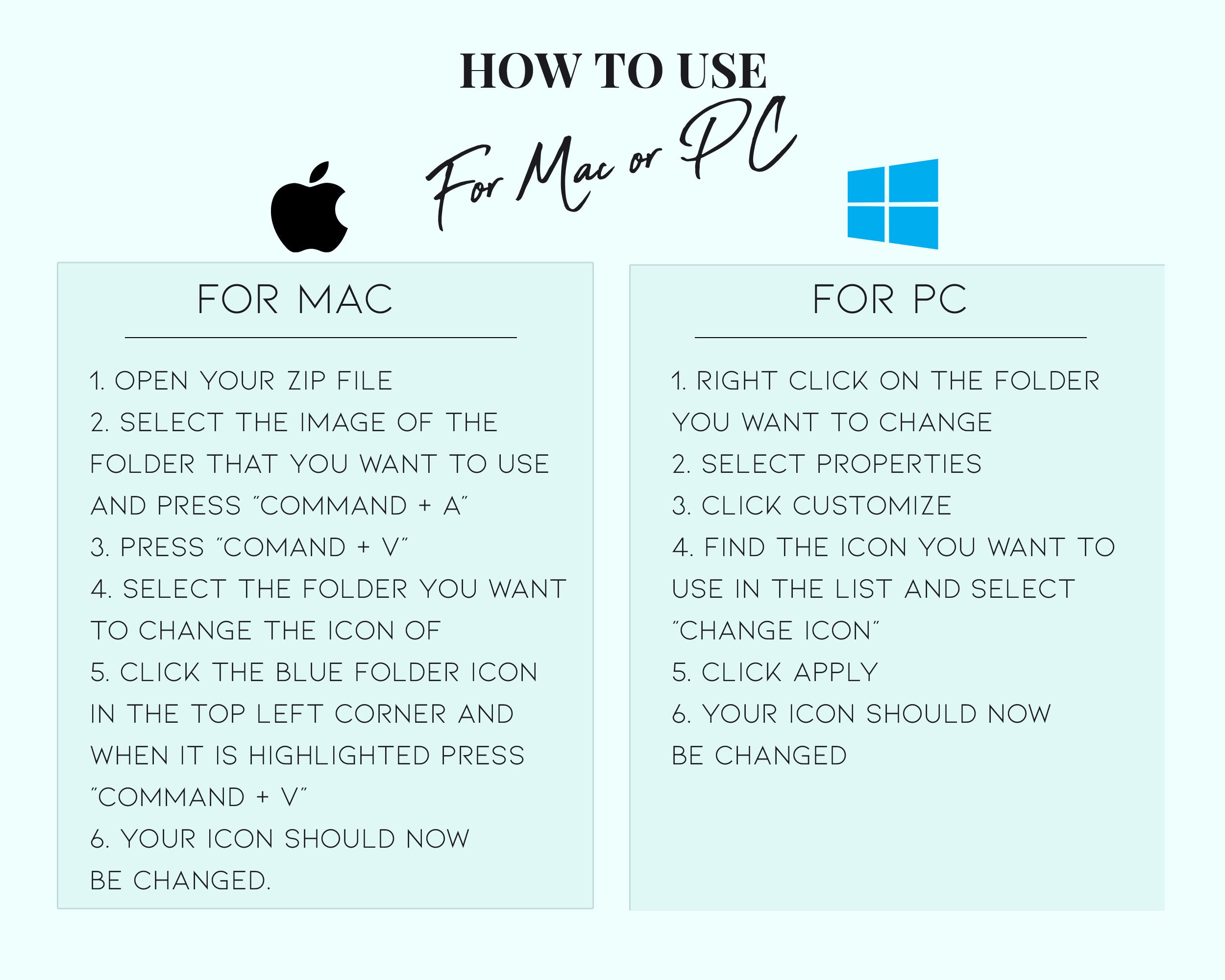 20 Holographic Folder Icons - for Mac and Windows PC - Etsy