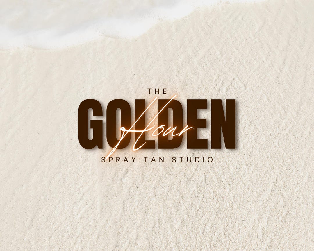 DIY Gold Spray Tan Business Logo - Editable Spray Tanning Salon Logo - Etsy