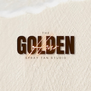 DIY Gold Spray Tan Business Logo - Editable Spray Tanning Salon Logo - Etsy