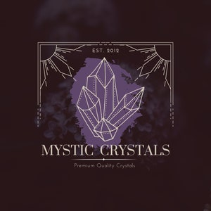 Crystal Shop Logo Design Template - Crystals Logo Design - Etsy