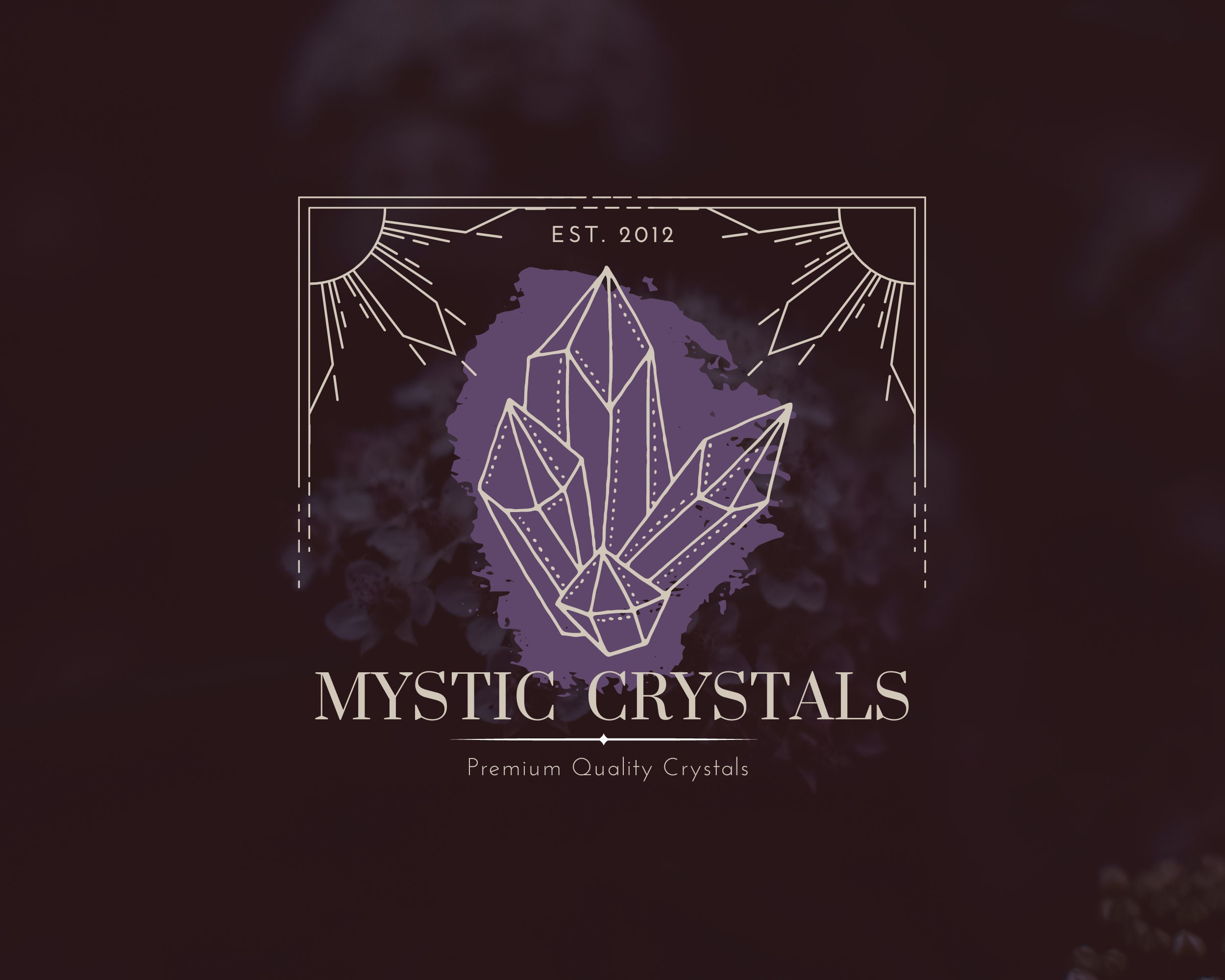 Crystal Shop Logo Design Template - Crystals Logo Design - Etsy