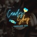 Yellow Neon Sweets Logo Design - Candy Shop Logo Template for Canva - Etsy