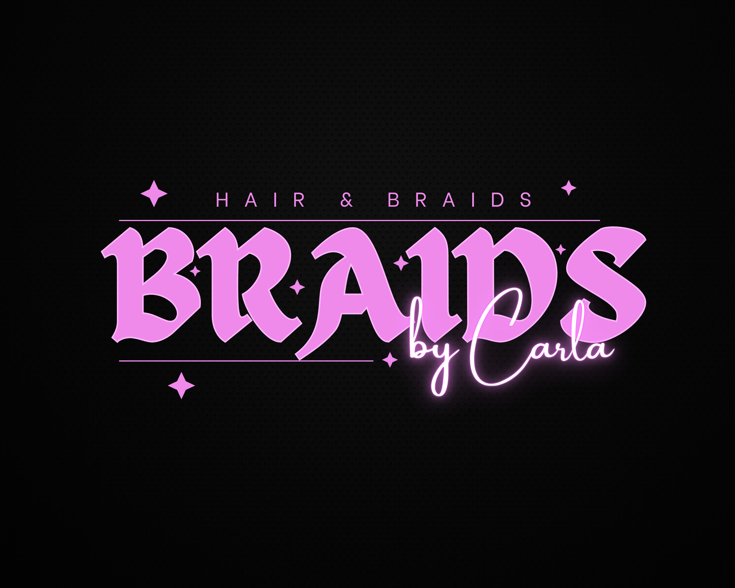 DIY Braids by Carla Logo Design - DIY Pink Braids Salon Logo - Etsy